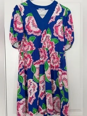 Mary Square | Dresses | Mary Square Riley Midi Dress Petal Tango Blue ...